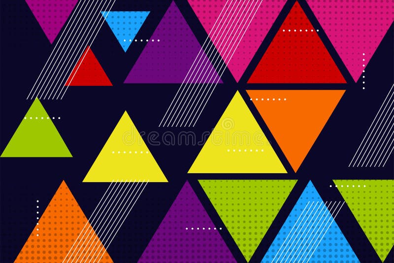 Awesome Color Geometric Background with Colorful Mosaic Triangles ...