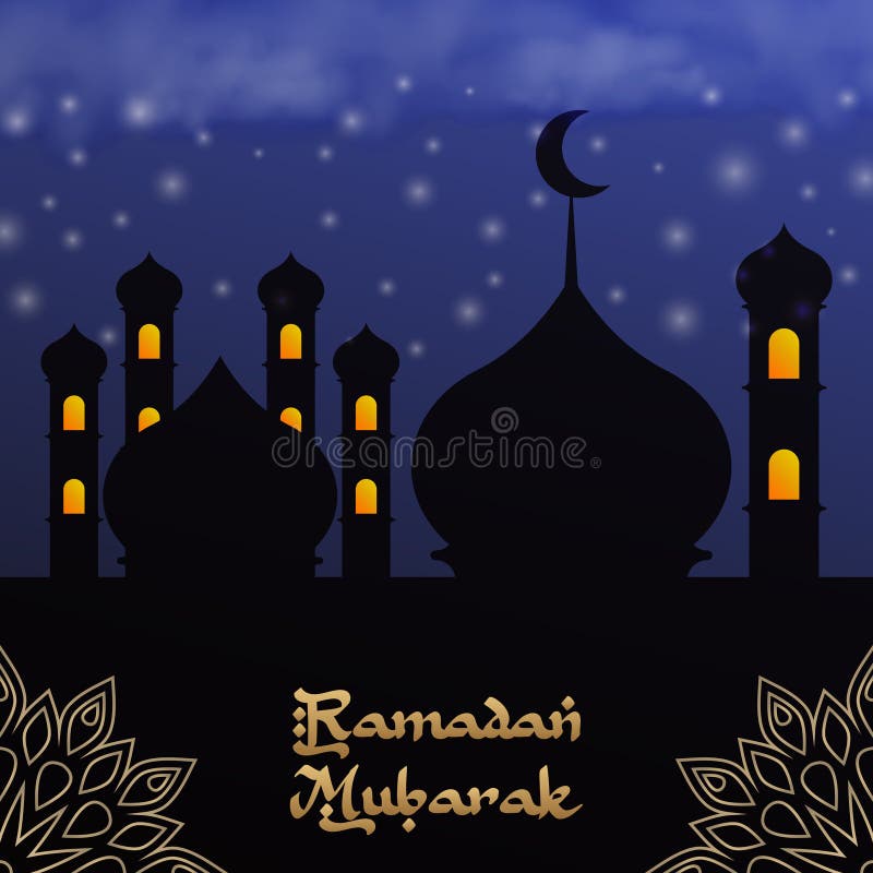 Simple Ramadan Background Design Stock Illustration - Illustration of ...
