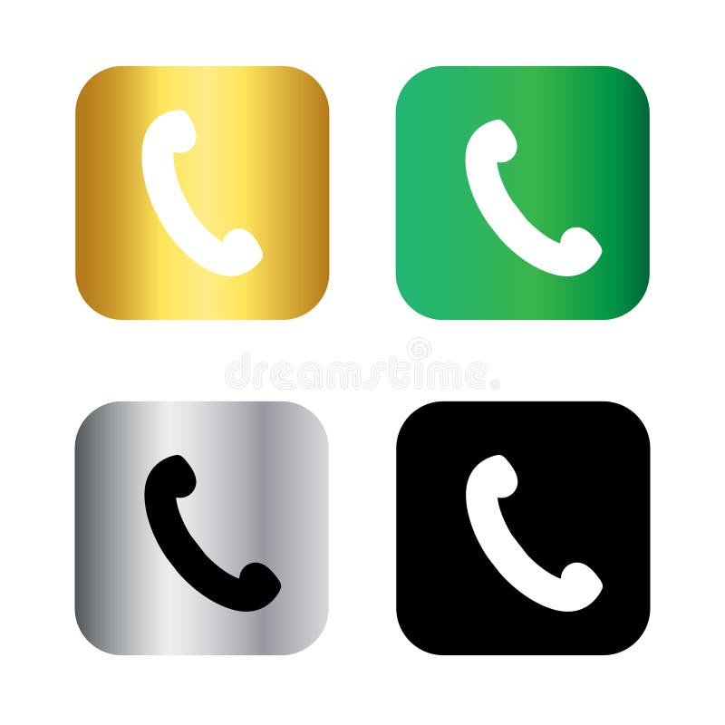 Call Vector Logo Icon Illustrated with Colorful Designs Stock Vector ...