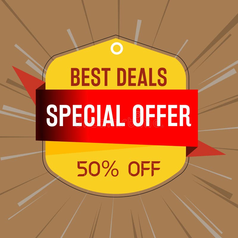 Special Offer Banner Price Discount Promotion. Best Deals 50 Off ...