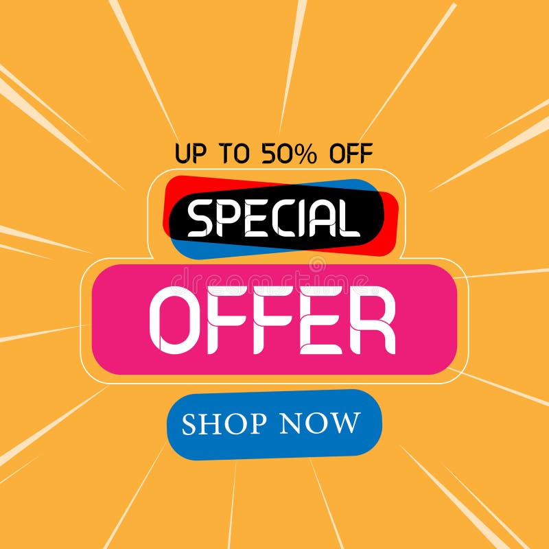 Special Offer Banner Price Discount Promotion Sale Banner, 50 Off ...