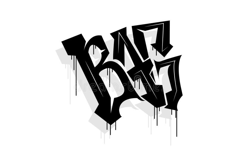BAG Word Graffiti Tag Style Stock Vector - Illustration of graffiti ...