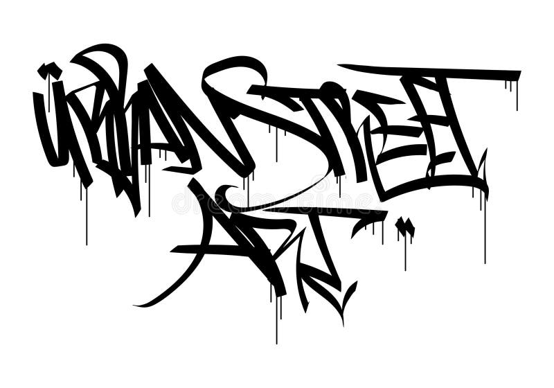 URBAN STREET ART Word Graffiti Tag Style Stock Vector - Illustration of ...