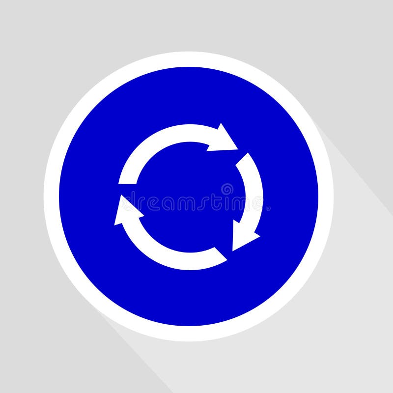 Roundabout sign stock vector. Illustration of arrow - 286708781