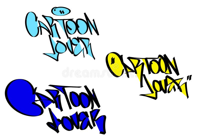 CARTOON LOVER Word Graffiti Tag Fun Art Stock Illustration ...