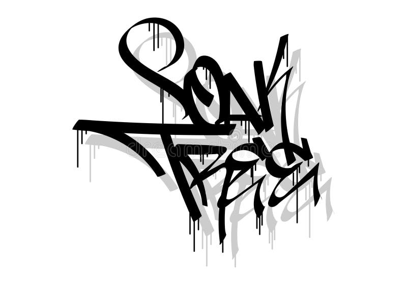 OAK TREE Word Graffiti Tag Style Art Stock Vector - Illustration of ...