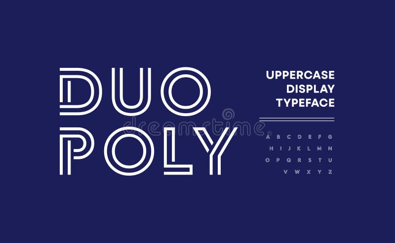 Stylish Line Alphabet. Display Typeface Collection. Modern Abstract ...