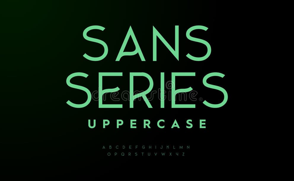 Sans Serif Modern Stylish Font Set. a To Z Vector Illustration Typeface ...