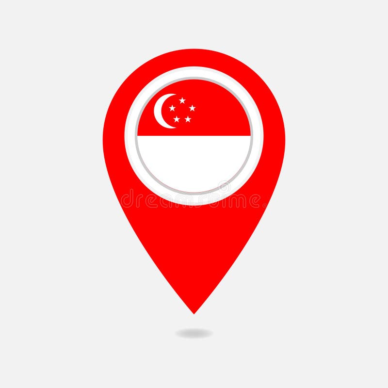 Singapore pin location stock vector. Illustration of point - 288280256