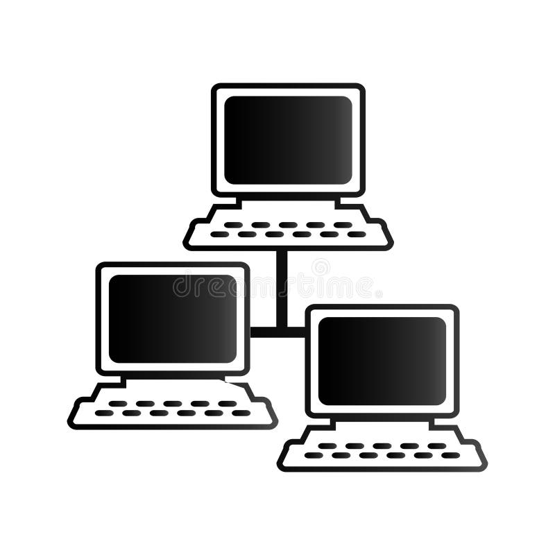 Computer Network Communication Technology between People, Stock Vector ...