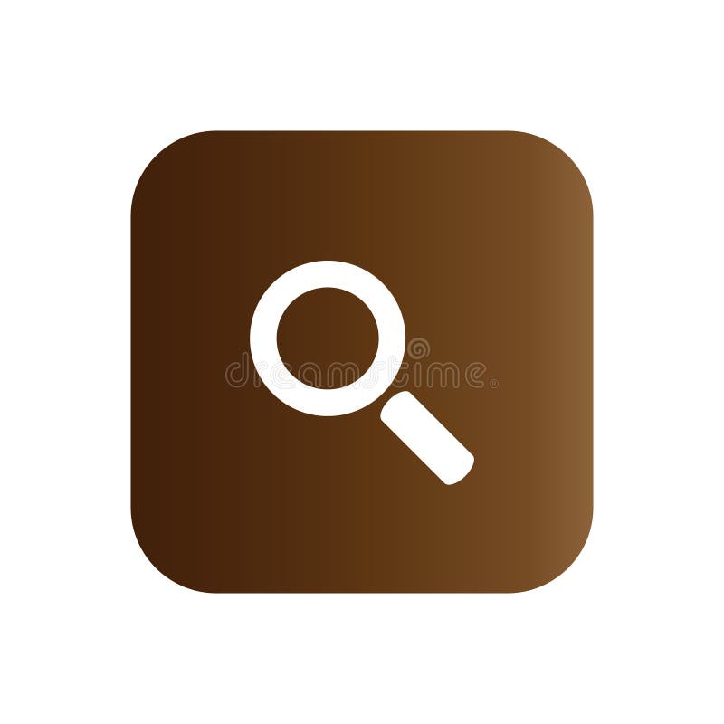 Search Icon Isolated with Brown Color Stock Vector - Illustration of ...