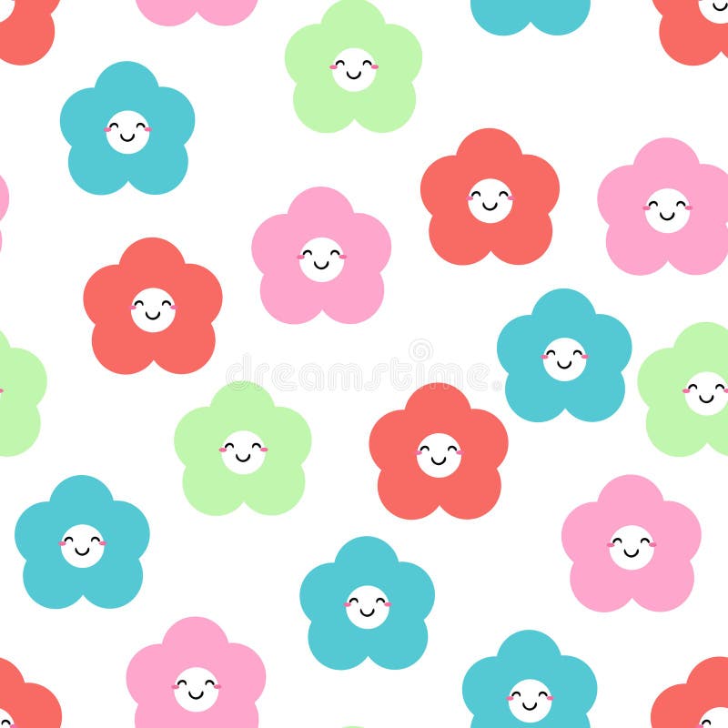 Cute Seamless Pattern and Cartoon Card of a Rabbit Wearing an Umbrella ...