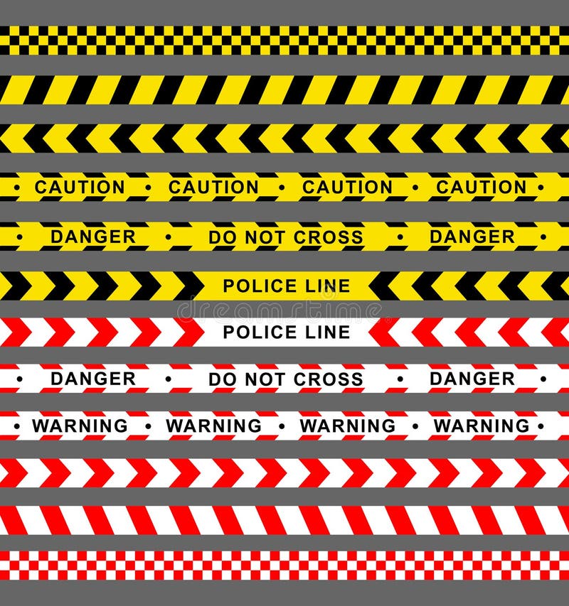 Police line signs stock illustration. Illustration of tape - 288807225