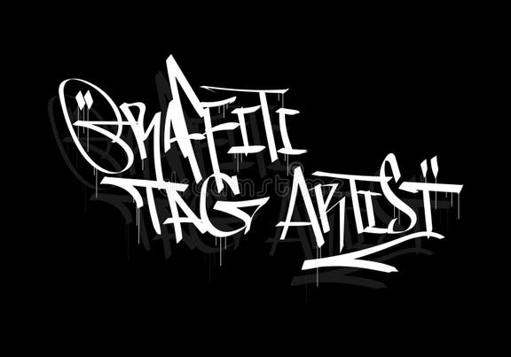 Basic RGB GRAFFITI TAG ARTIST Word Graffiti Tag Style Stock Vector ...
