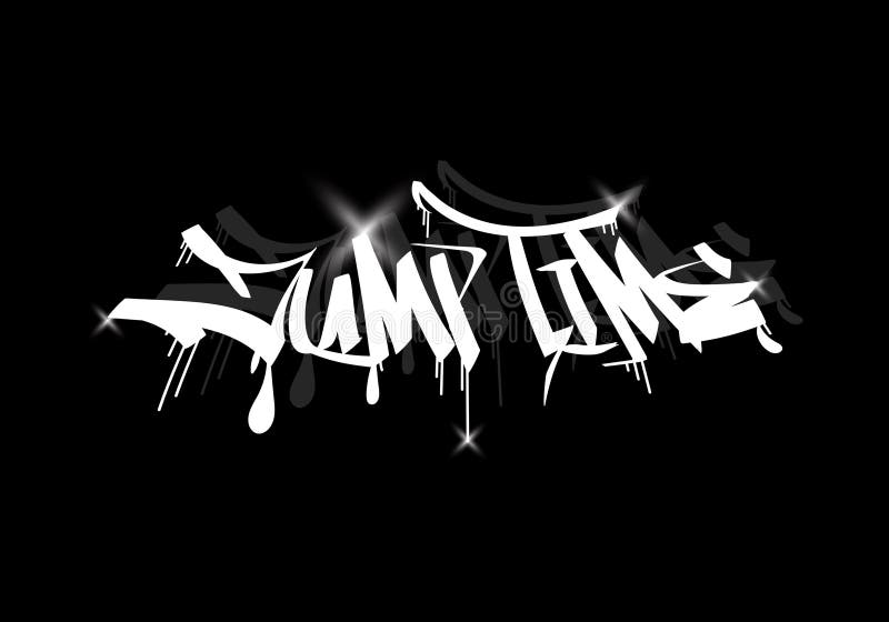 Basic RGB JUMP TIME Word Graffiti Tag Style Stock Vector - Illustration ...