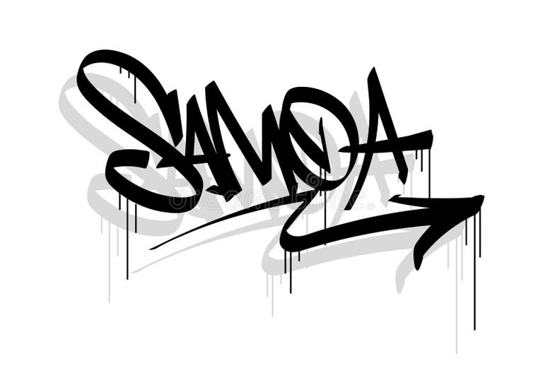 Basic RGB SAMOA Country Graffiti Tag Style Stock Vector - Illustration ...
