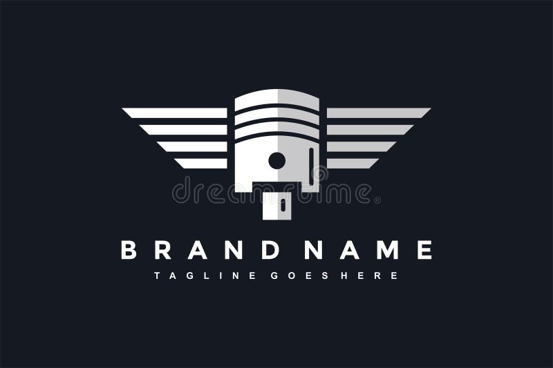 Piston wing logo stock vector. Illustration of vector - 291294639