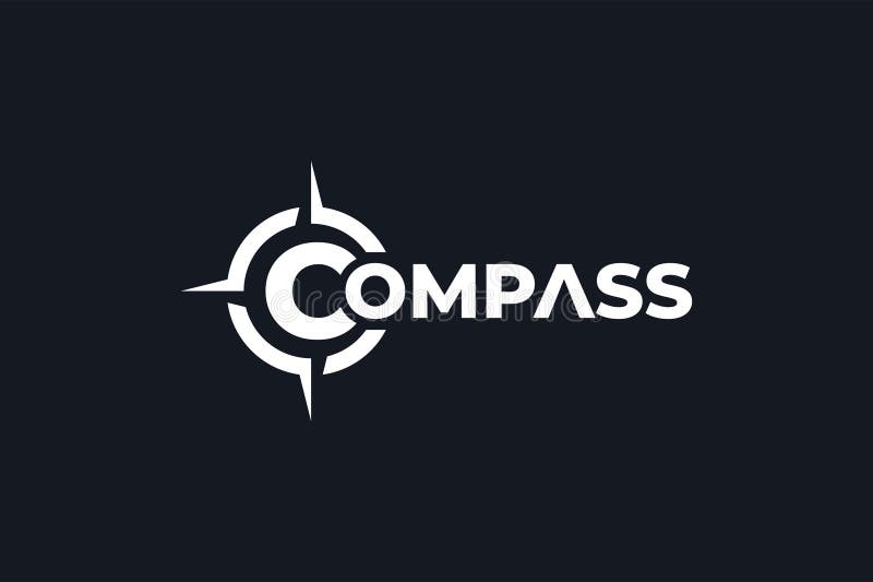 Compass logo typography stock vector. Illustration of design - 291297754