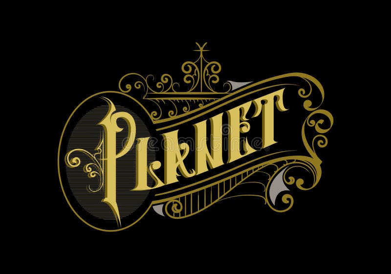 Basic RGB PLANET Word Lettering Custom Design Stock Vector ...