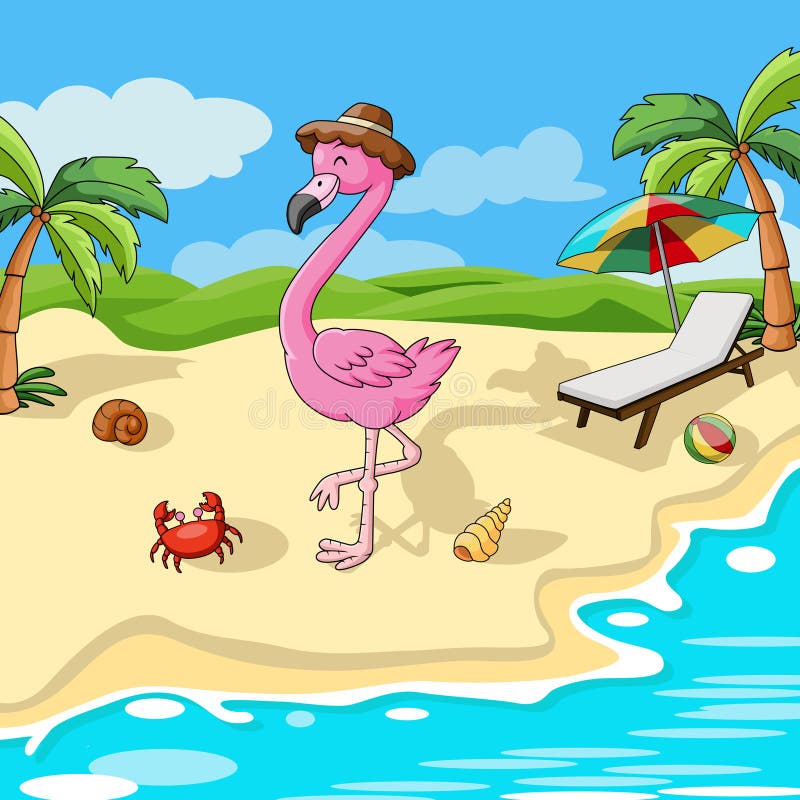Cartoon Bird Beach Chair Stock Illustrations – 159 Cartoon Bird Beach ...
