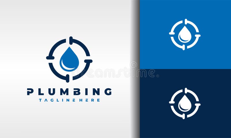 Pipe drop water logo stock vector. Illustration of pipe - 291520934