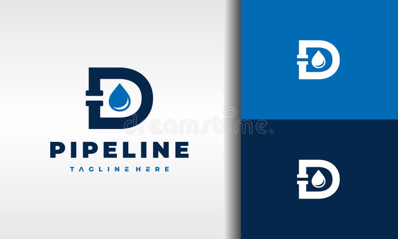 D pipe water logo stock vector. Illustration of font - 291520966