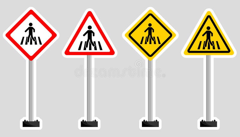 Crosswalk sign stock vector. Illustration of number - 292380037