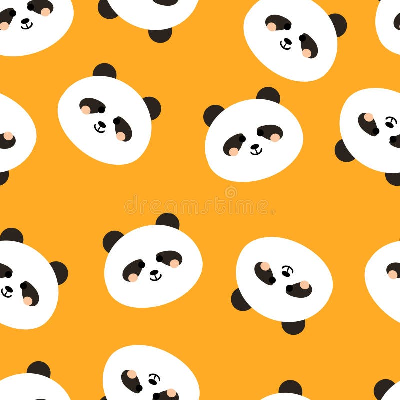 Seamless Cute Panda Pattern for Fabric Prints, Textiles, Gift Wrapping ...