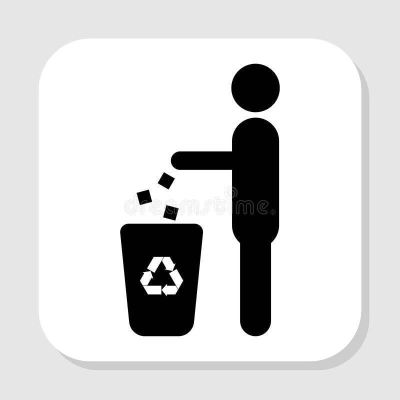 Throwing trash sign stock vector. Illustration of advertising - 292769932