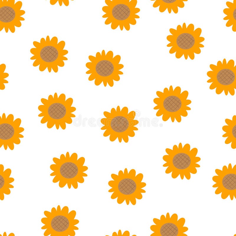 Seamless Sunflower Pattern for Fabric Prints, Textiles, Gift Wrapping ...
