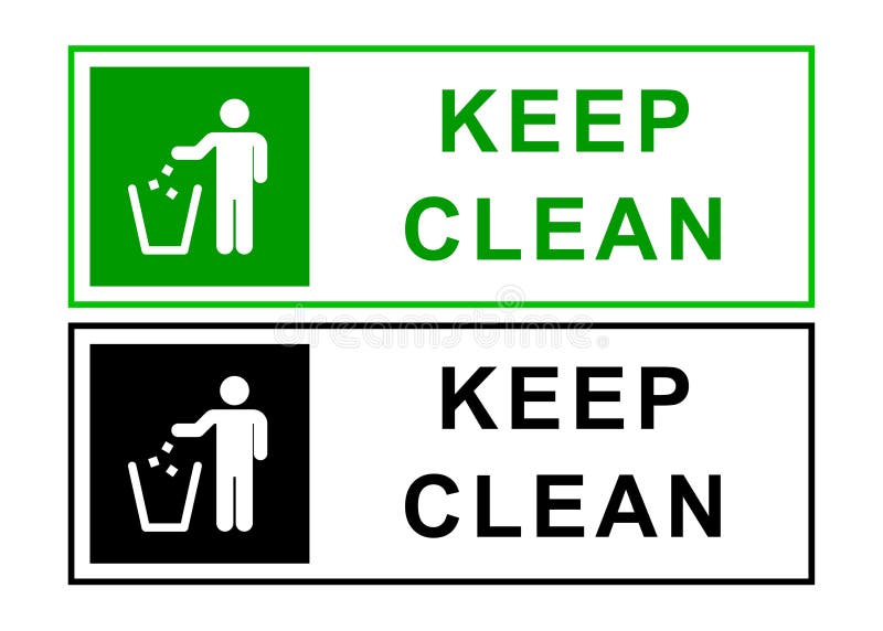 Keep clean sign stock vector. Illustration of cartoon - 294009016