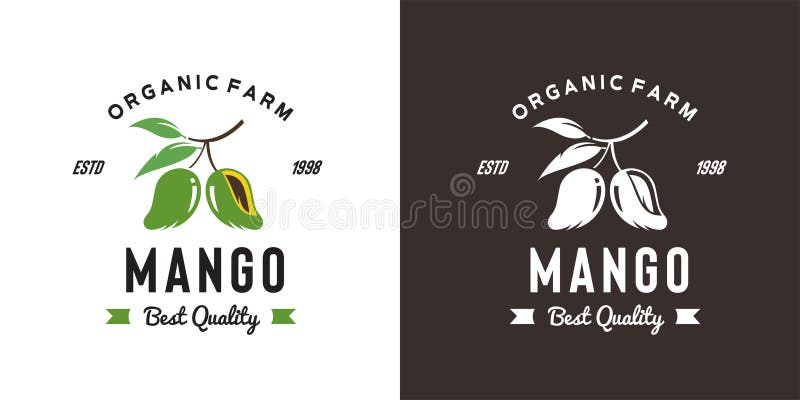 Vintage Mango Fruit Logo Illustration Suitable for Fruit Shop and Fruit ...