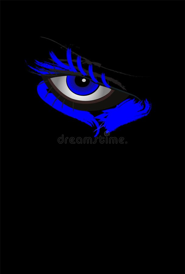 Scary Eye Blue Color Background for Halloween or Day of the Dead ...