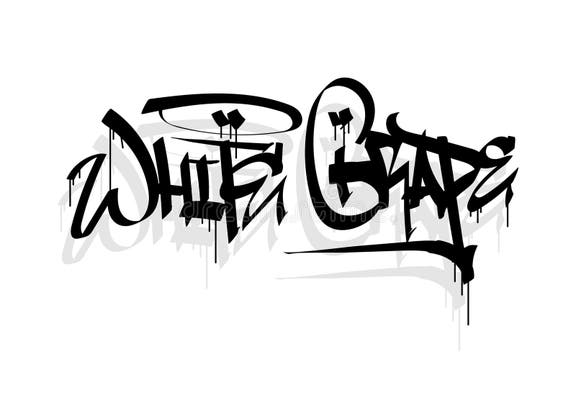 WHITE GRAPE Word Graffiti Tag Style Stock Vector - Illustration of font ...