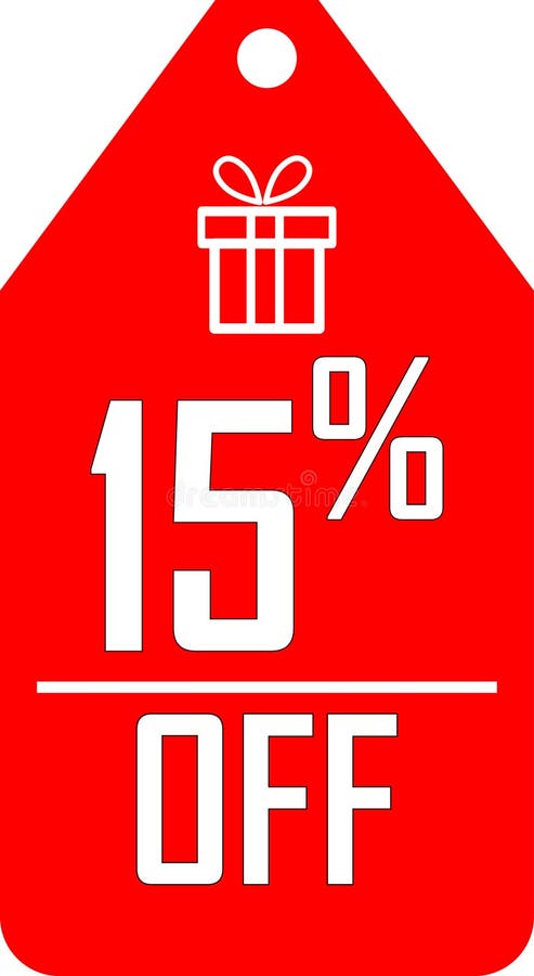 15 Off Discount Icon Vector Graphics Stock Vector - Illustration of ...
