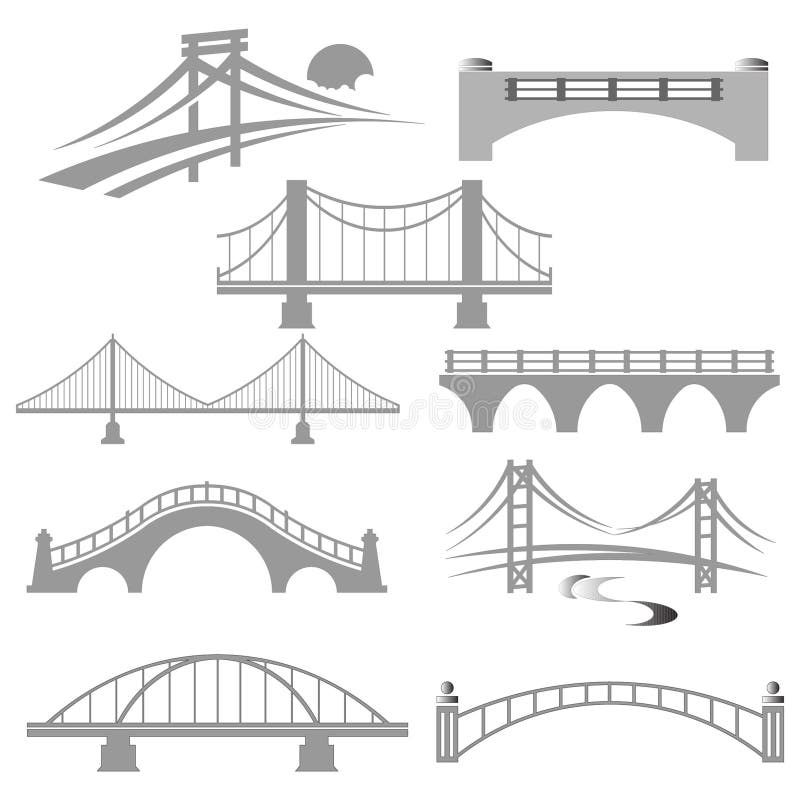 Icon Vector Bridge Template Design Trendy Stock Illustration ...