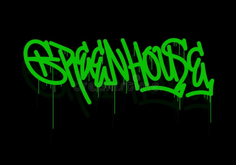 GREEN HOUSE Graffiti Tag Style Stock Vector - Illustration of text ...