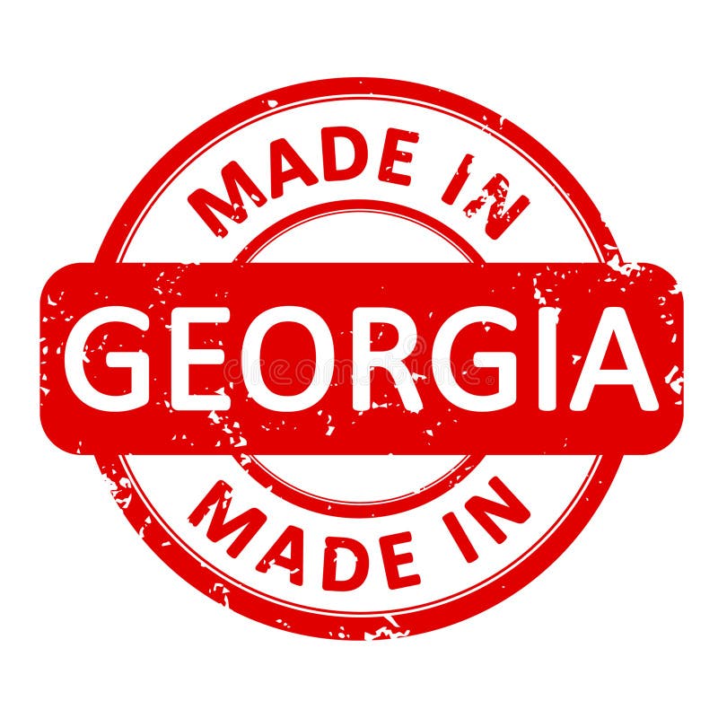 Made in GEORGIA Round Red Stamp Grunge Seal Isolated Vector Stock ...