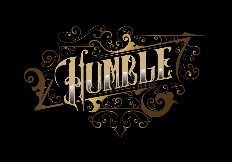 HUMBLE Word Custom Lettering Style Stock Vector - Illustration of ...