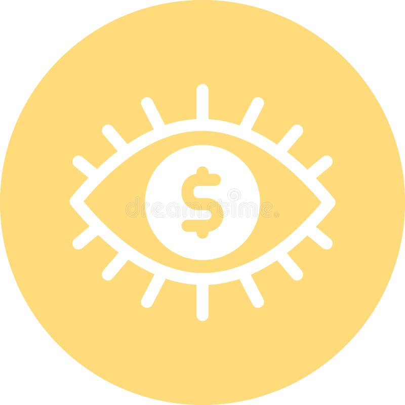 Dollar Eye Which Can Easily Modify or Edit Stock Vector - Illustration ...