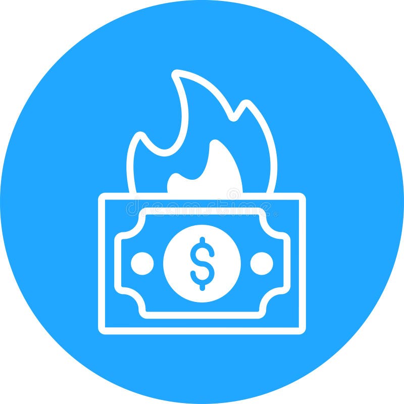 Burning Money Which Can Easily Modify or Edit Stock Vector ...