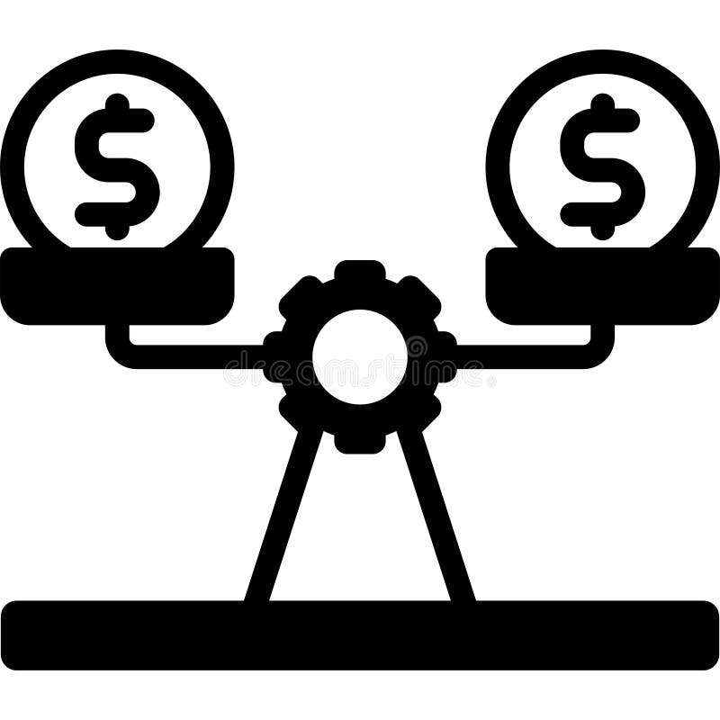 Balance Scale Which Can Easily Modify or Edit Stock Illustration ...