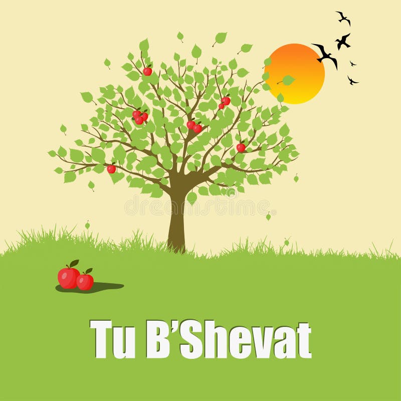 Tu B Shevat, Also Known As the Jewish New Year Stock Vector ...