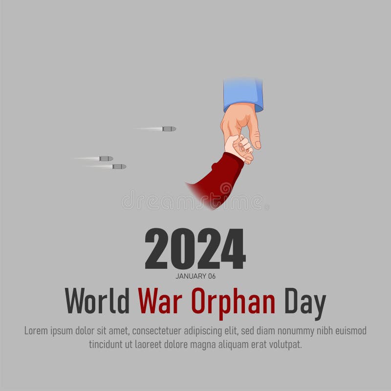 World War Orphan Day stock vector. Illustration of humanitarian - 299510386