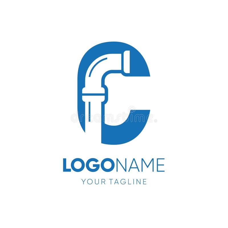 Letter C Pipe Plumbing Industrial Logo Design Vector Icon Graphic ...
