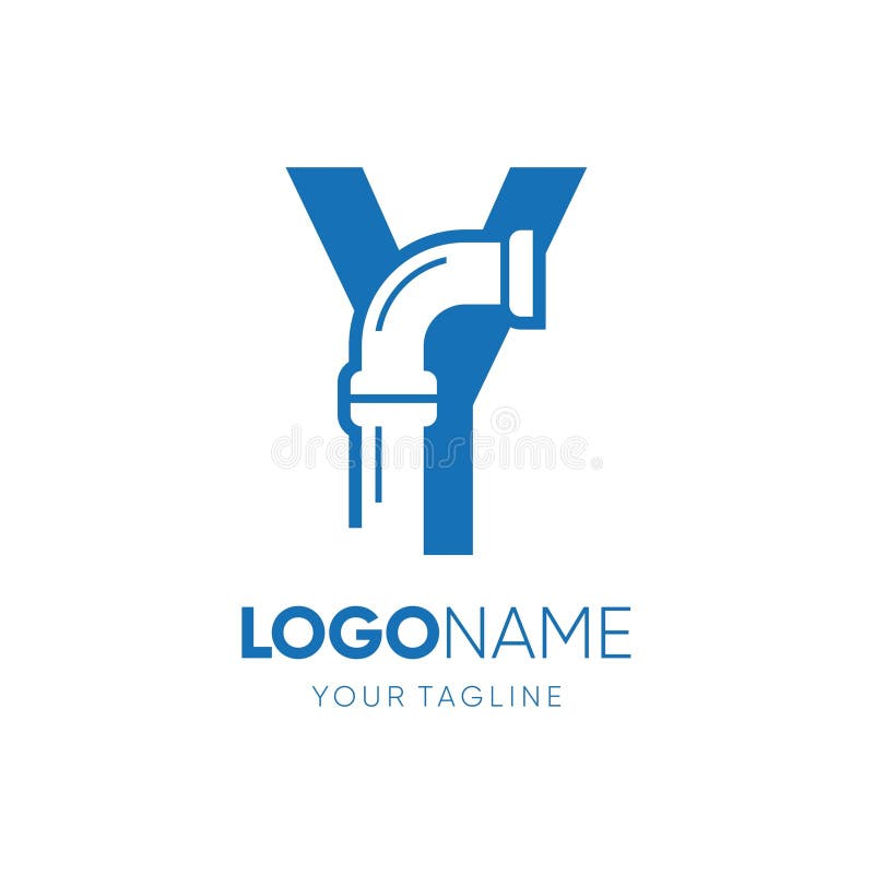 Letter Y Pipe Plumbing Industrial Logo Design Vector Icon Graphic ...