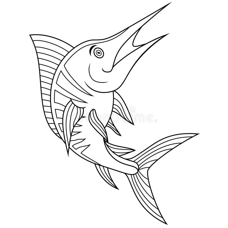 Cartoon X-Ray Fish for Coloring Book Stock Vector - Illustration of ...