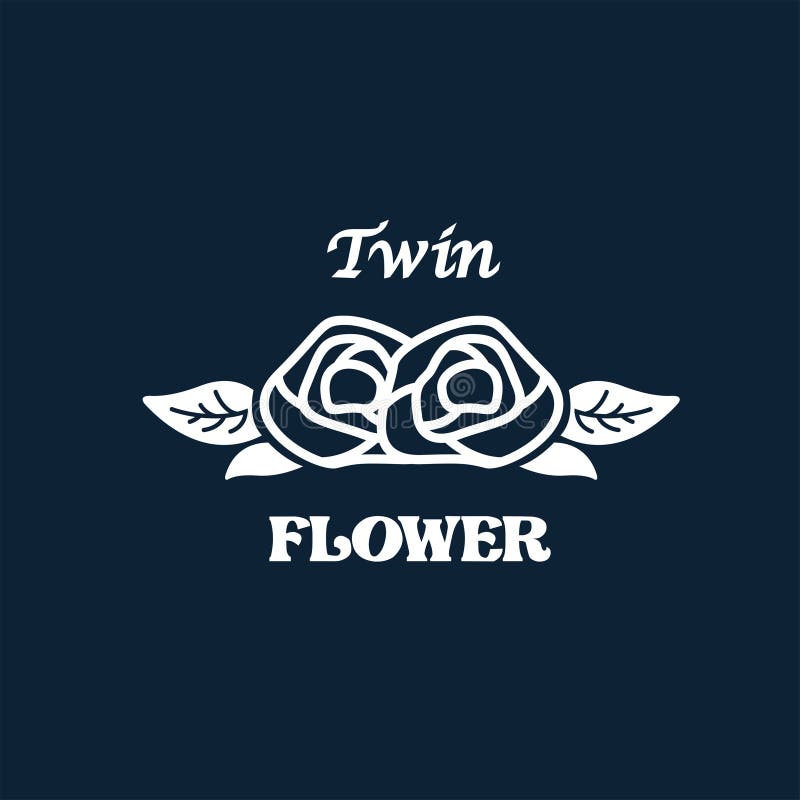 Vector twin rose flower stock vector. Illustration of graphic - 300559390