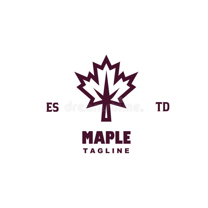 Maple leaf simple logo stock vector. Illustration of idea - 300611574
