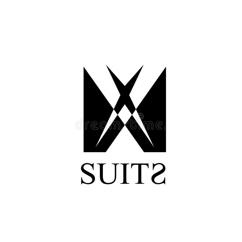 Suit simple black logo stock vector. Illustration of elegant - 300611732